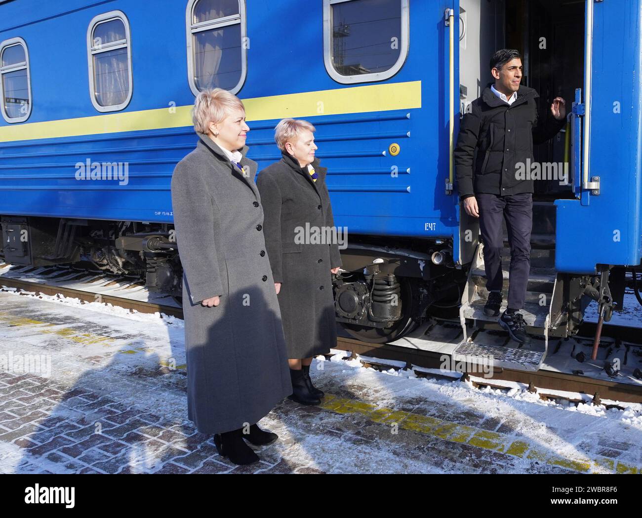 Prime Minister Rishi Sunak arrives in Kyiv, Ukraine, to meet with ...