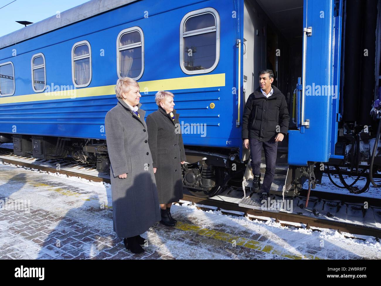 Prime Minister Rishi Sunak arrives in Kyiv, Ukraine, to meet with ...
