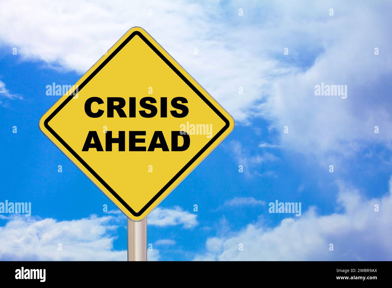 Diamond-shaped crossing sign with yellow background and black border ...