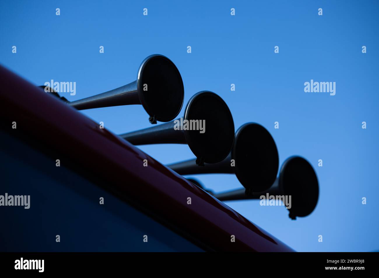 Leverkusen, Germany. 11th Jan, 2024. A siren (fanfare) can be seen on a ...