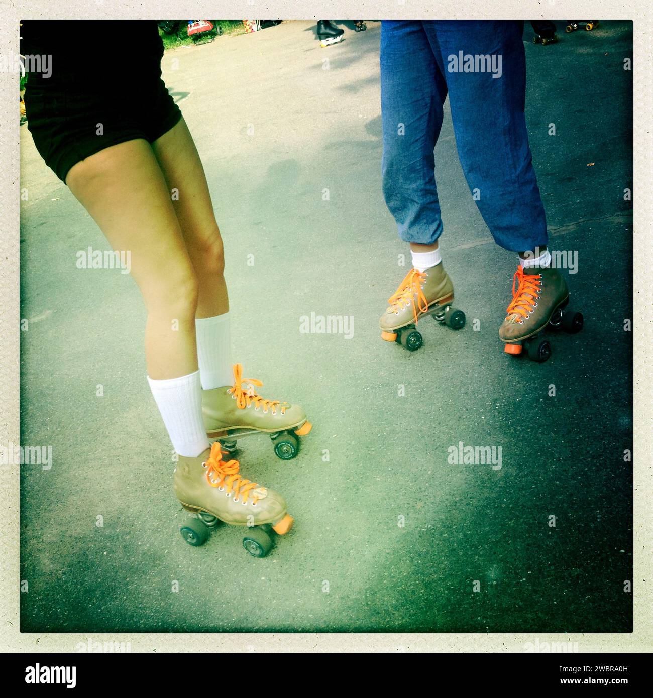 Female teen roller skating hi-res stock photography and images - Alamy