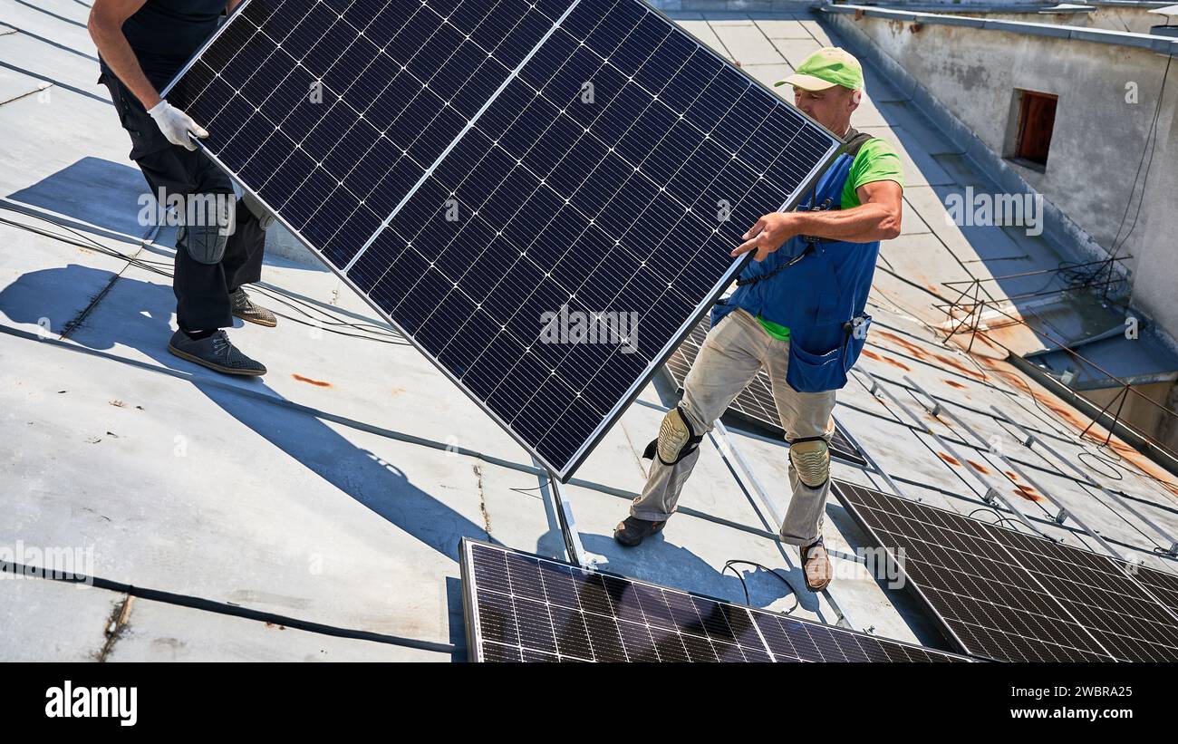 Solar farm rooftop system in hi-res stock photography and images - Alamy
