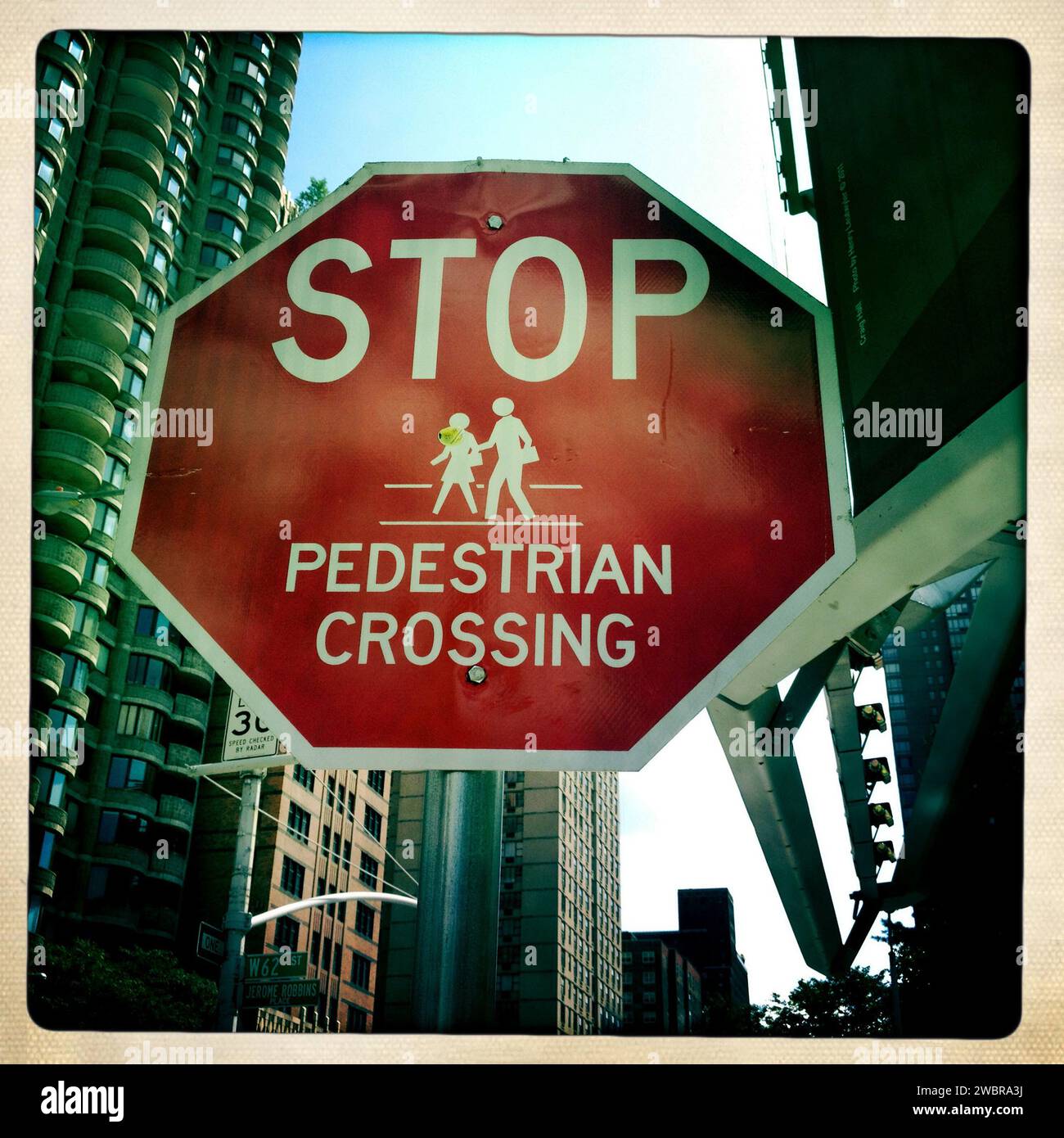 Stop SignPedestrian Crossing Stock Photo - Alamy