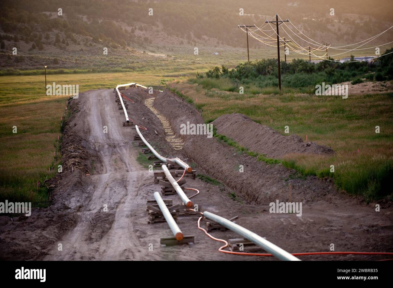 Natural gas pipeline,Colorado Stock Photo - Alamy