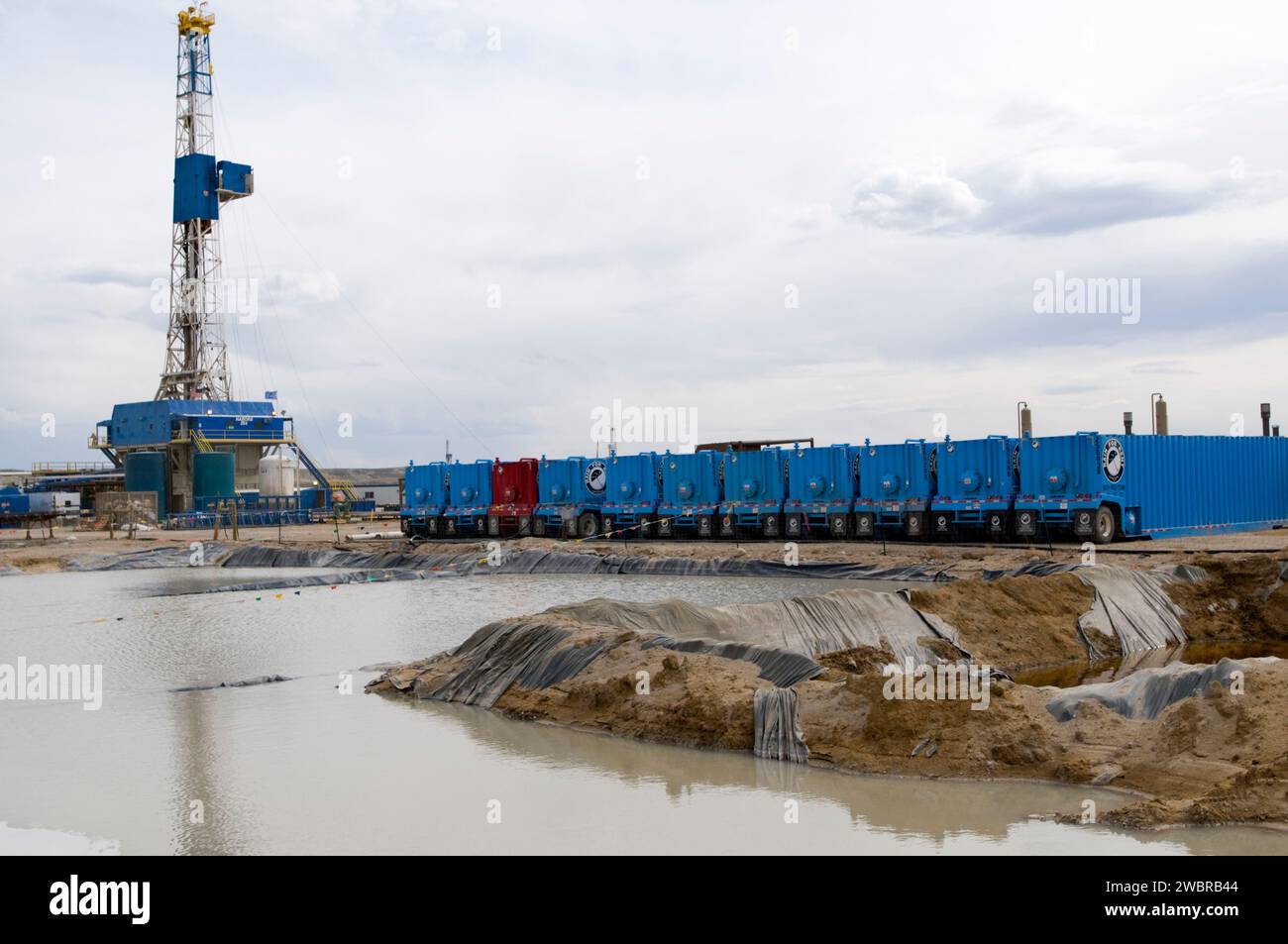Drilling for natural gas, Pinedale. WY Stock Photo - Alamy