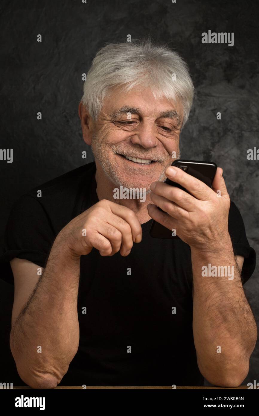 Old man gray hair beard hi-res stock photography and images - Alamy