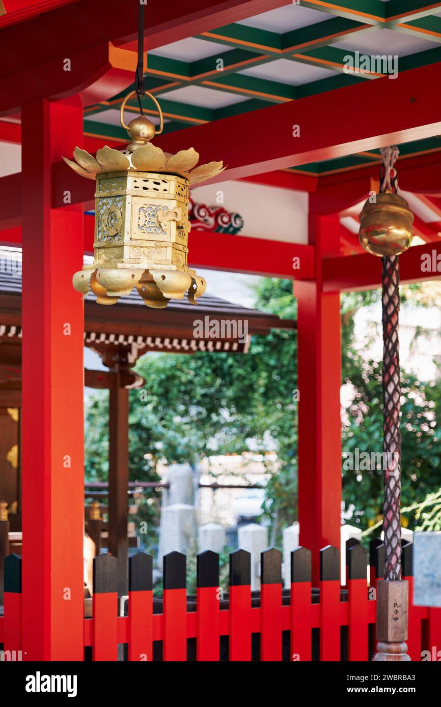 Decorative Lamp at A Local Shinto Shrine in Kyoto, Japan Stock Photo ...
