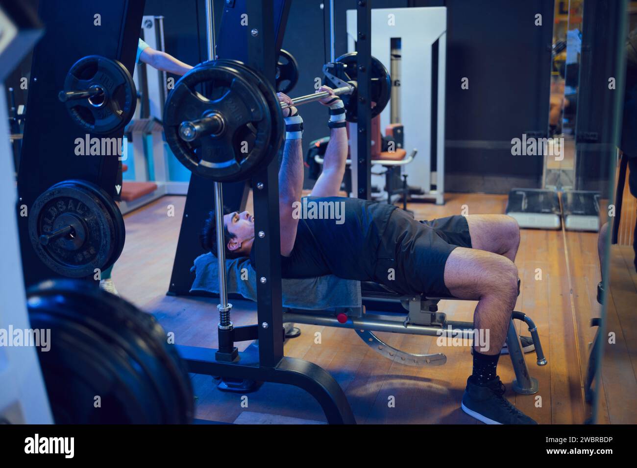 Muscular man focused on performing hi-res stock photography and images ...
