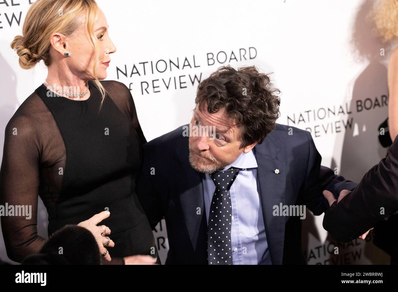 Tracy Pollan mit Ehemann Michael J. Fox bei der National Board of ...
