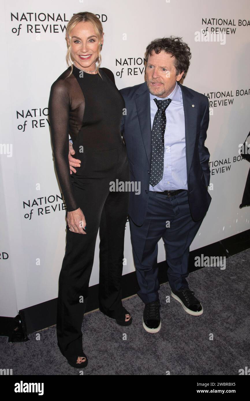 Tracy Pollan mit Ehemann Michael J. Fox bei der National Board of ...