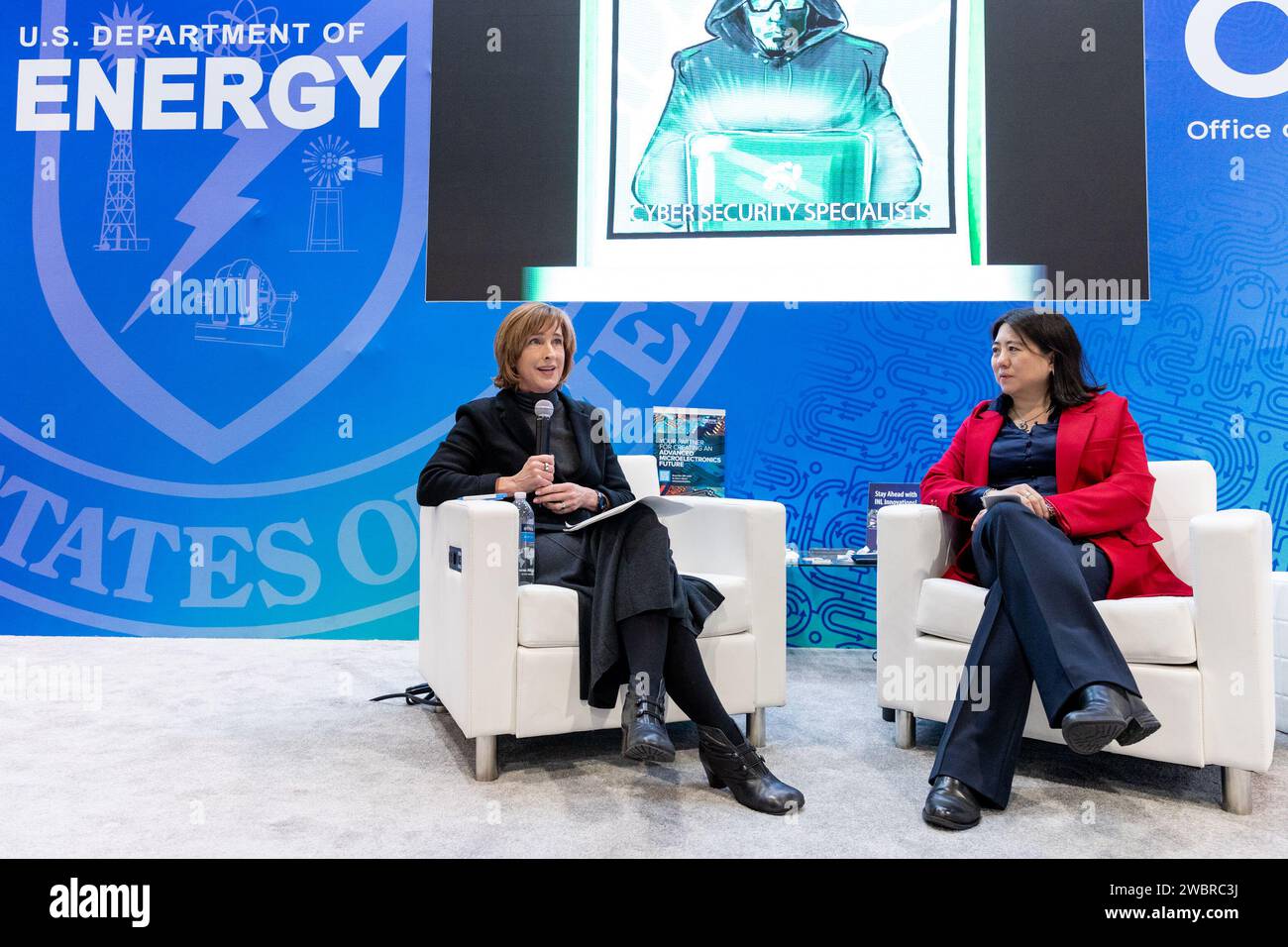Las Vegas, USA. 11th Jan, 2024. Susan Hubbard (L), Deputy for science ...
