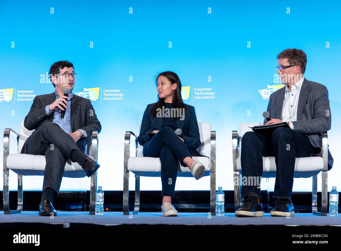 Las Vegas, USA. 11th Jan, 2024. (L to R) Sam Marullo, Counselor to ...