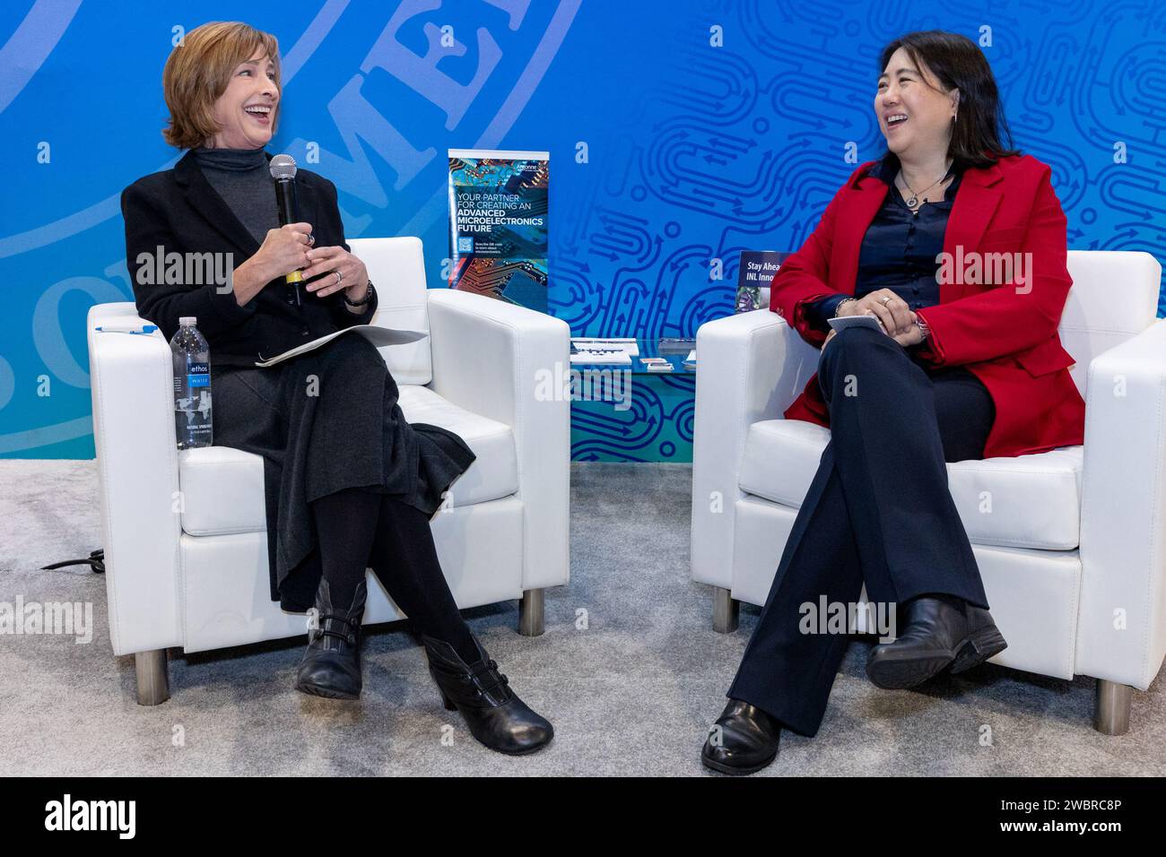 Las Vegas, USA. 11th Jan, 2024. Susan Hubbard (L), Deputy for science ...