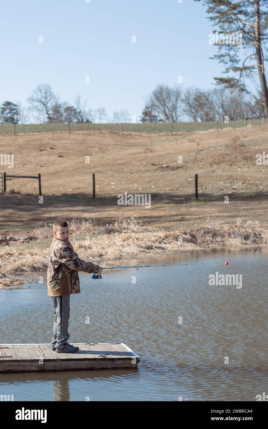 Boy casting hi-res stock photography and images - Alamy