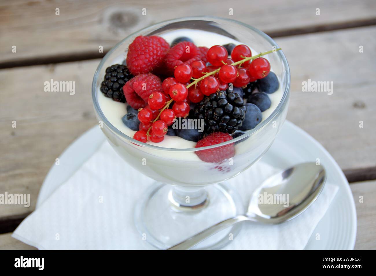 Healthy frozen cranberry yogurt hi-res stock photography and images - Alamy