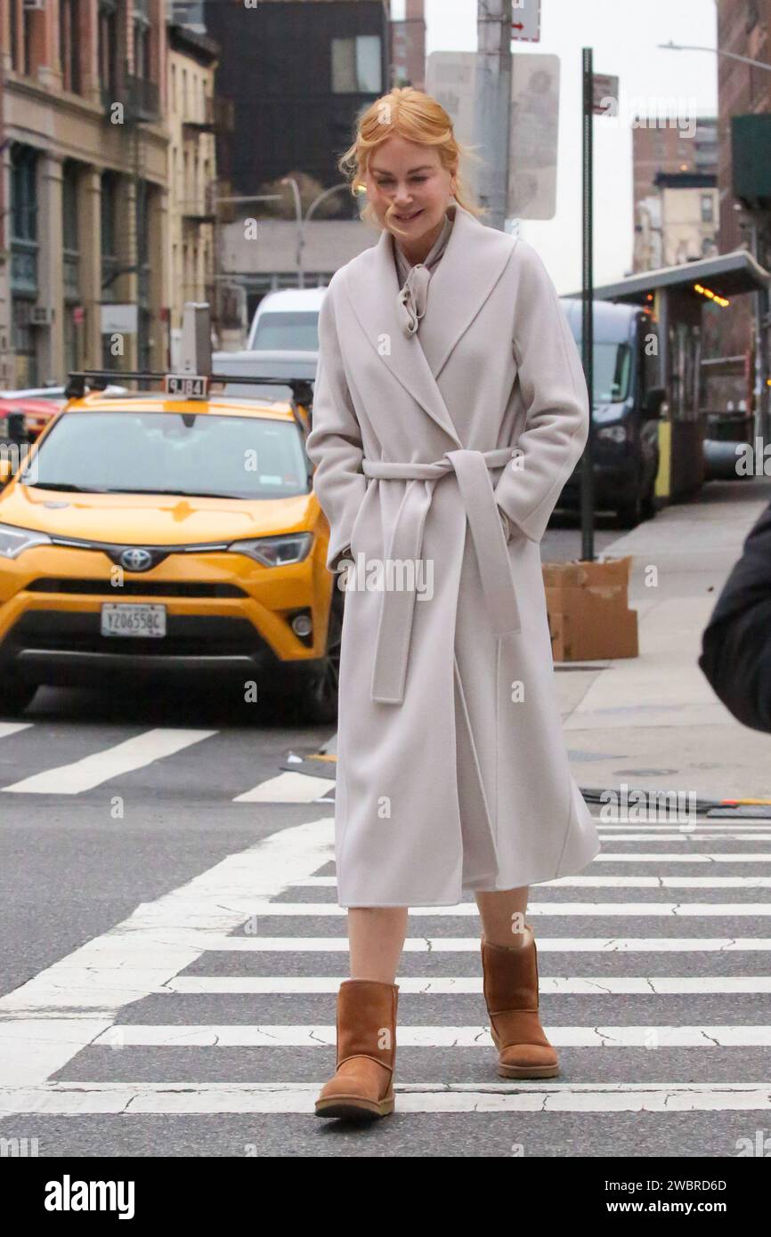 Nicole Kidman spotted on the set of new thriller 'Babygirl' in New York City Featuring: Nicole ...