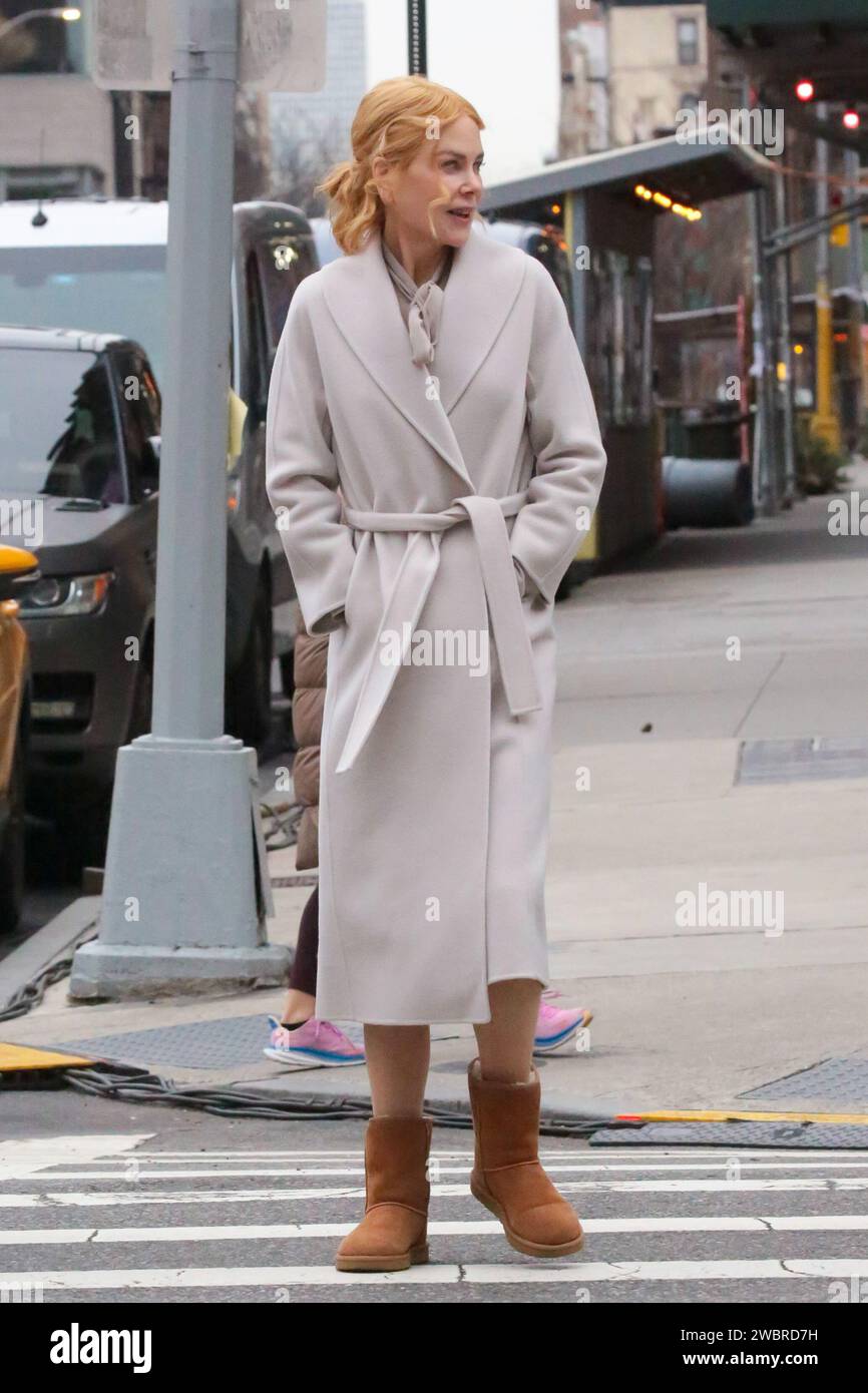 Nicole Kidman spotted on the set of new thriller 'Babygirl' in New York City Featuring: Nicole ...
