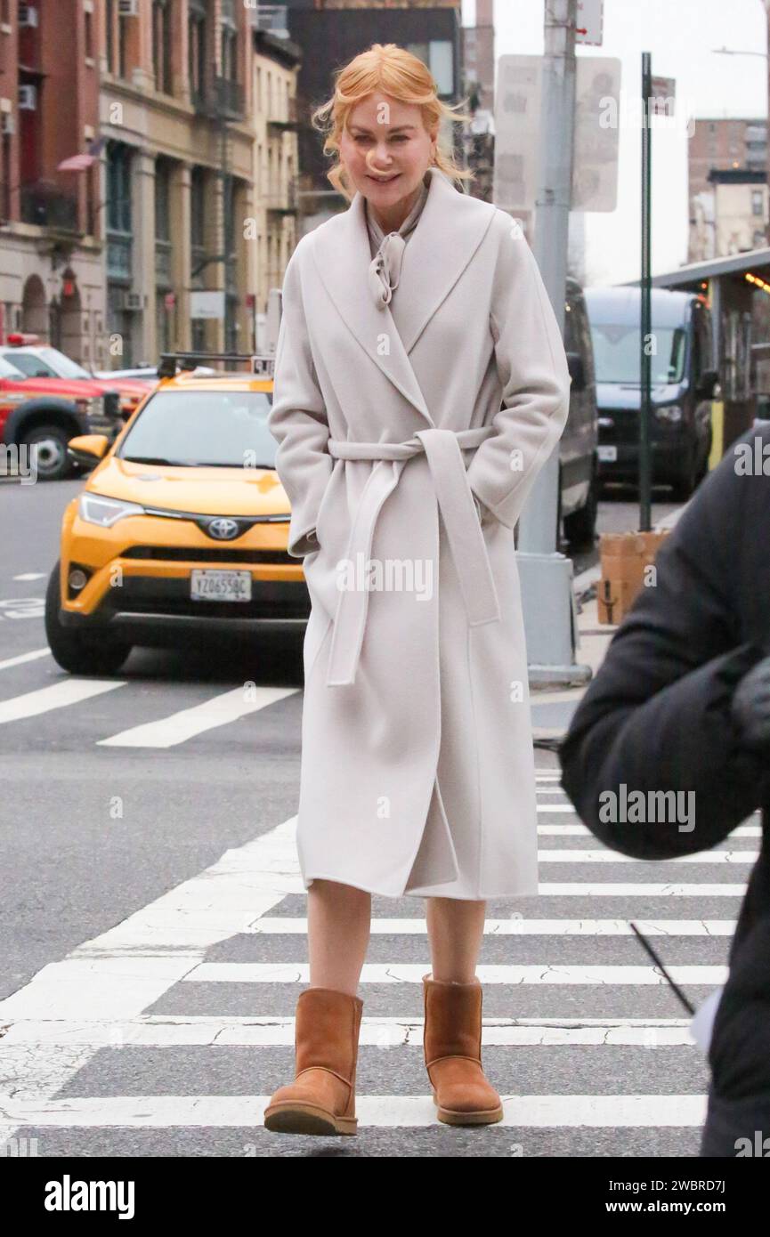 Nicole Kidman spotted on the set of new thriller 'Babygirl' in New York City Featuring: Nicole ...