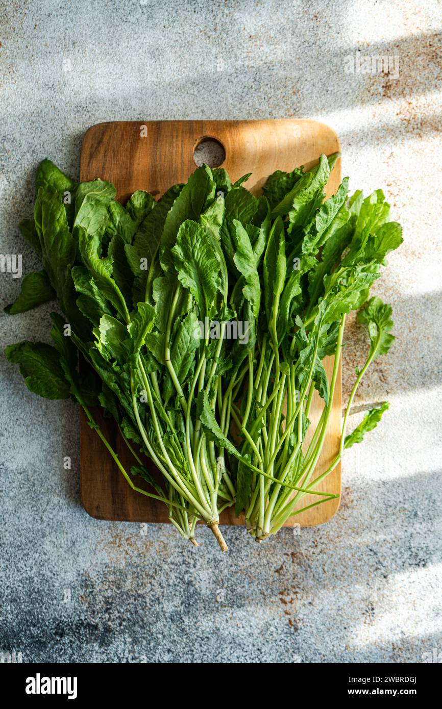 Fresh raw leaves of Arugula herb Stock Photo - Alamy