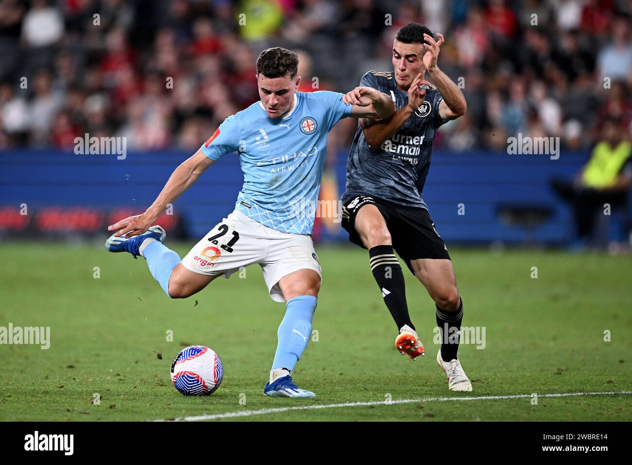 Sydney, Australia. 12th Jan, 2024. Alessandro Lopane of City takes a ...