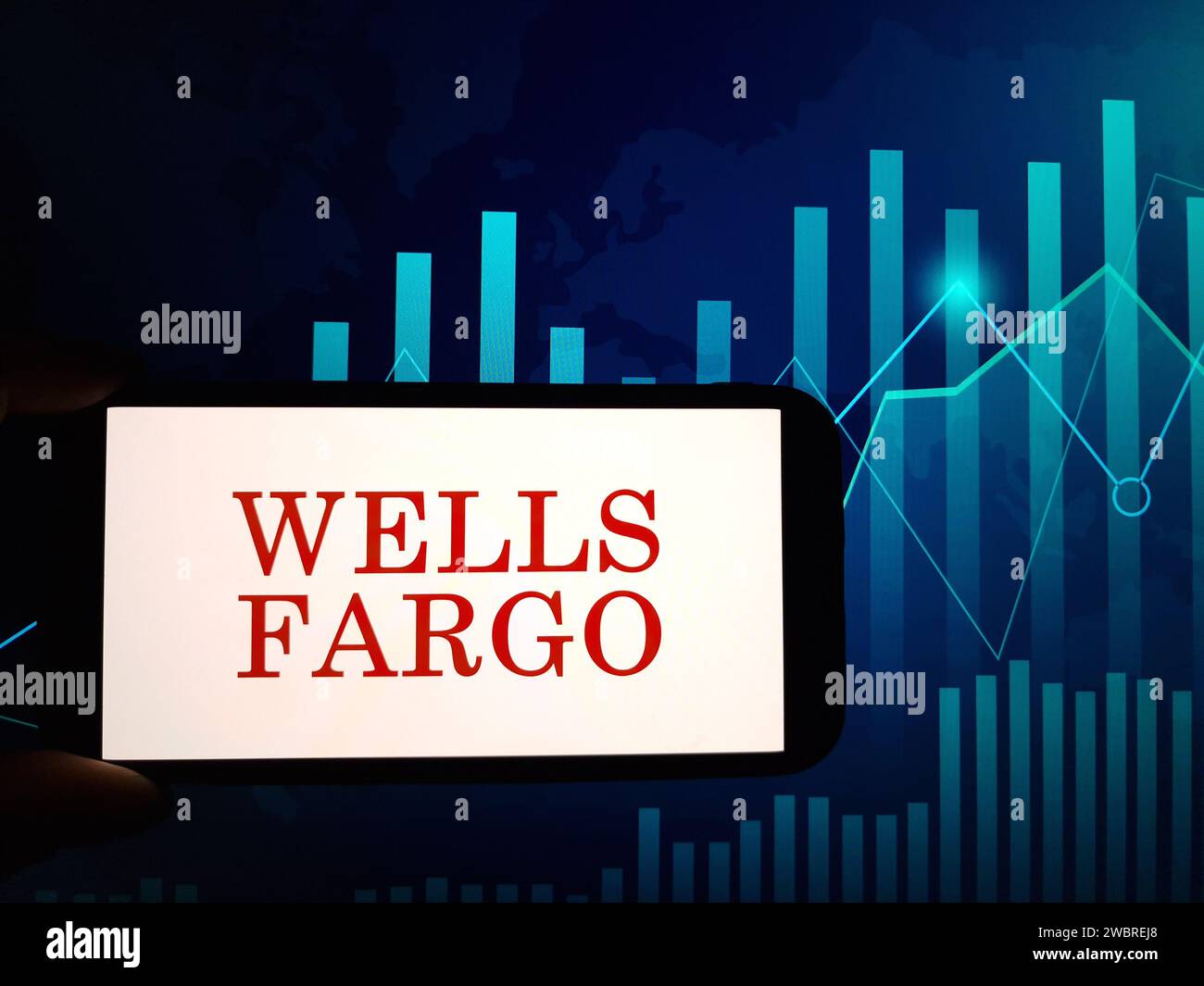 Konskie, Poland - January 04, 2024: Wells Fargo company logo displayed ...