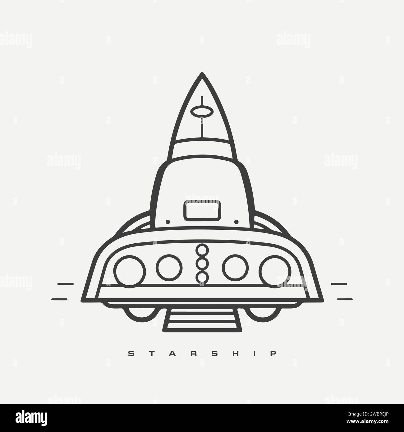 Starship vector vectors Black and White Stock Photos & Images - Alamy