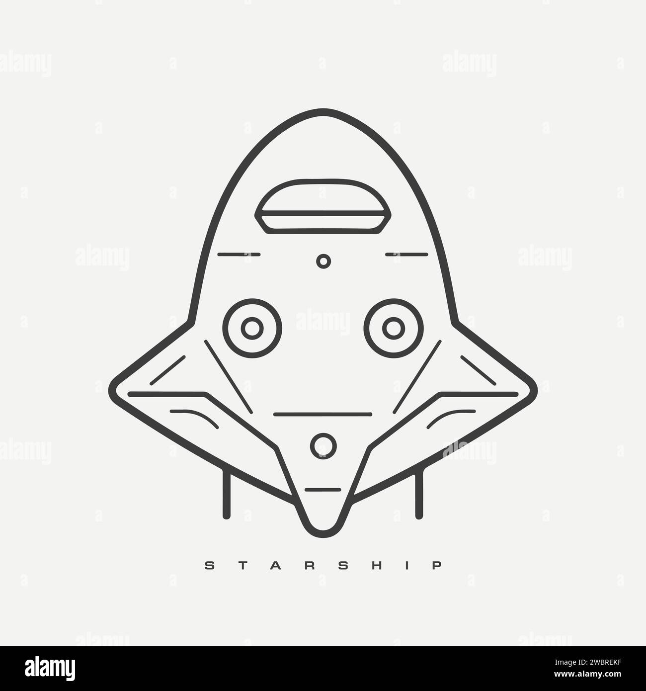 Starship vector vectors Black and White Stock Photos & Images - Alamy