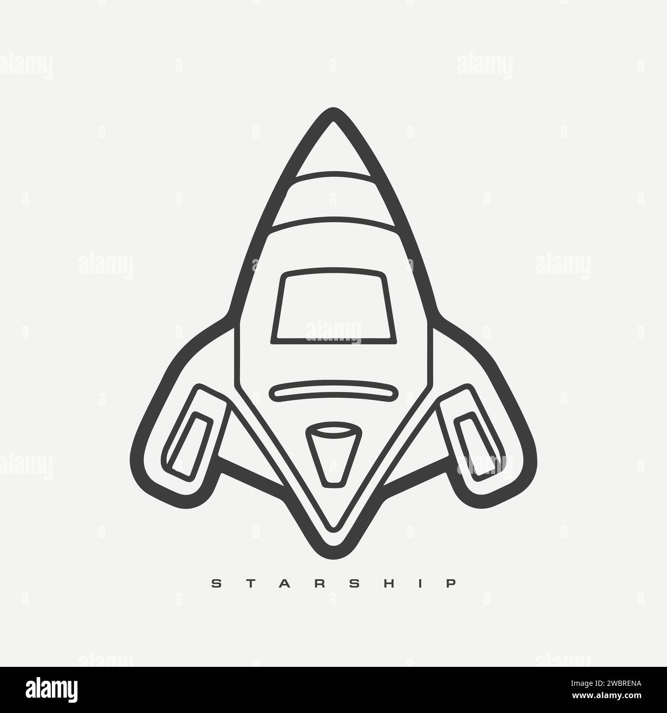 Starship vector vectors Black and White Stock Photos & Images - Alamy