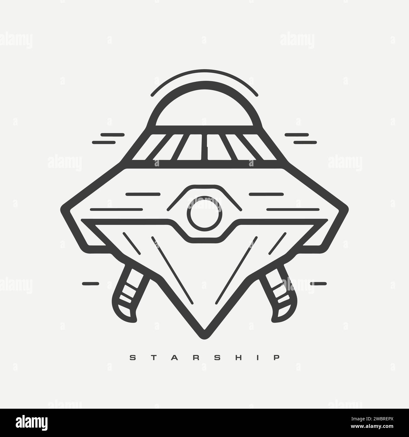 Starship vector vectors Black and White Stock Photos & Images - Alamy