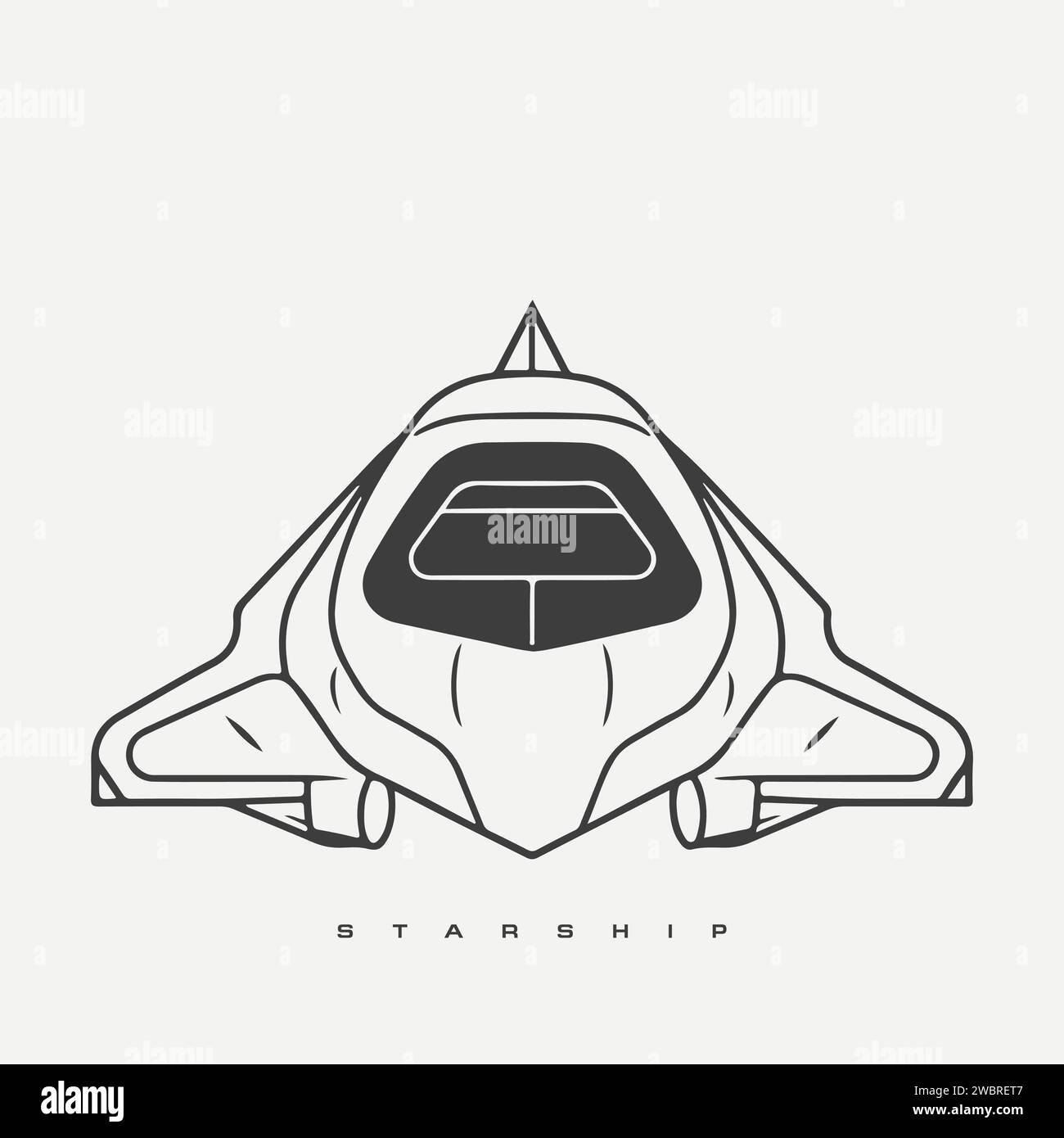 Starship vector vectors Black and White Stock Photos & Images - Alamy