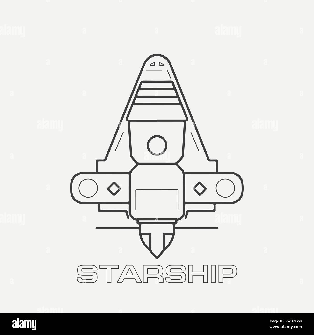 Starship vector vectors Black and White Stock Photos & Images - Alamy