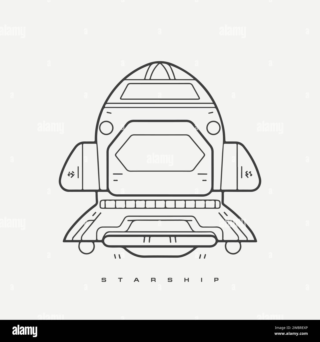 Starship vector vectors Black and White Stock Photos & Images - Alamy