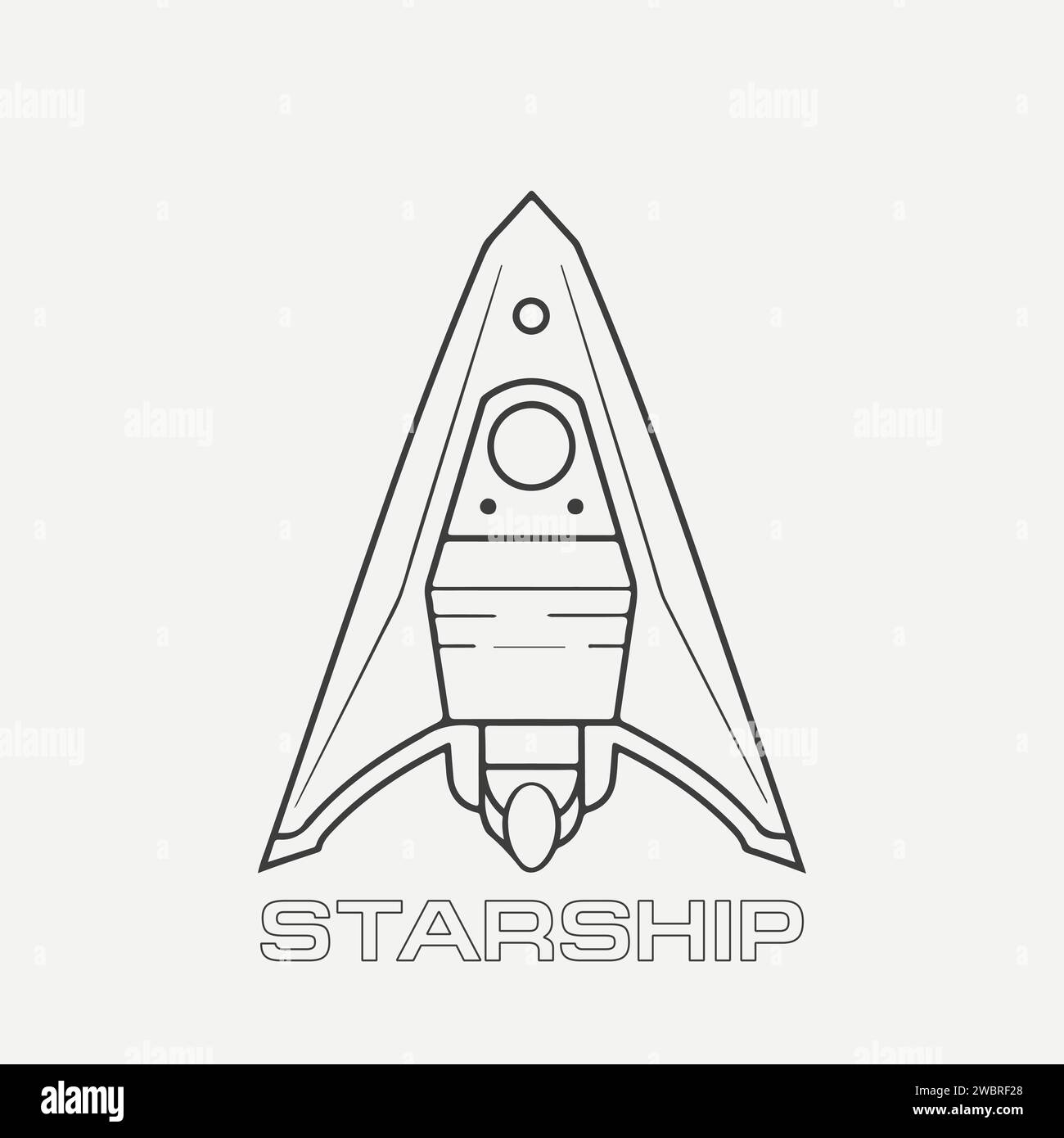 Starship vector vectors Black and White Stock Photos & Images - Alamy