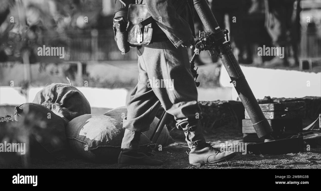 German submachine gun mp 40 Black and White Stock Photos & Images - Alamy