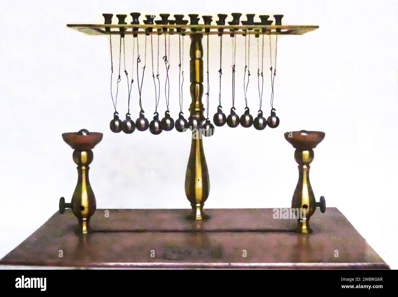 Electric spheres from J.G.S. from Breda. 15 iron balls making contact ...