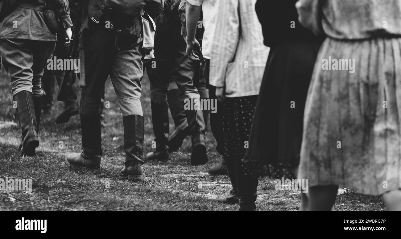 Black soldiers wwii white civilians hi-res stock photography and images ...
