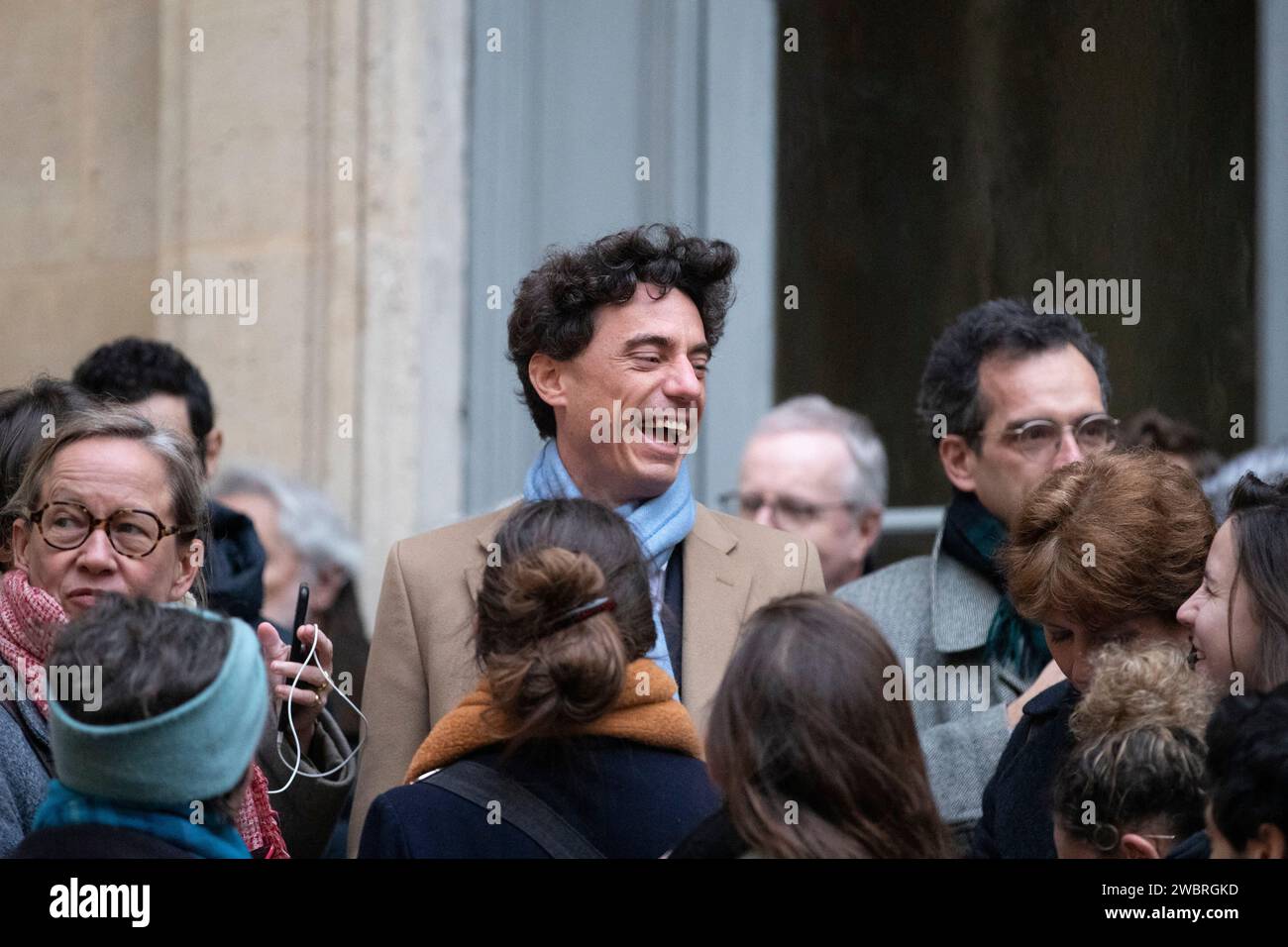 Paris, France. 12th Jan, 2024. Louis Jublin, press advisor to Prime ...