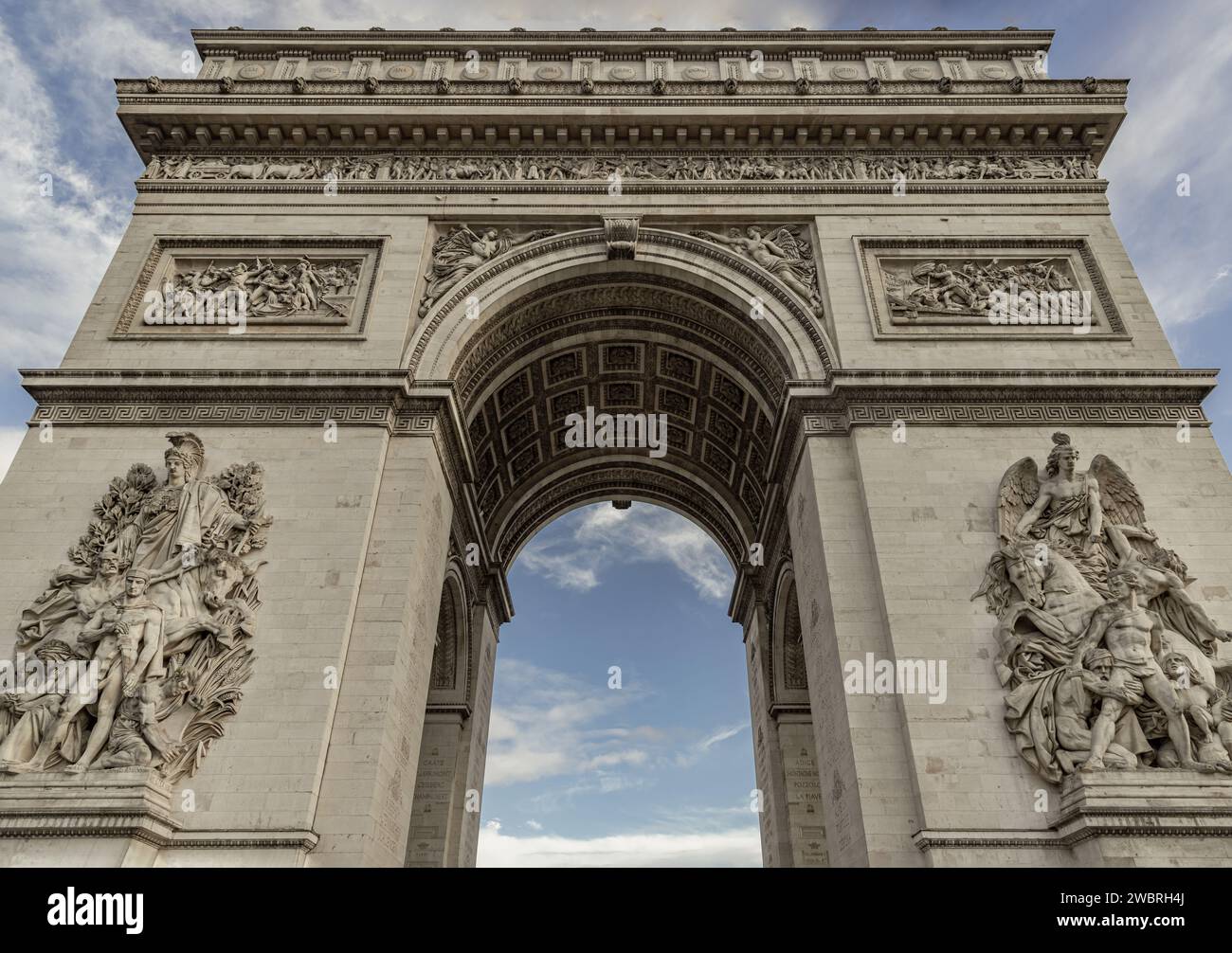 France, Paris - Jan 03, 2024 - Famous Arc de Triomphe (Triumphal Arch ...