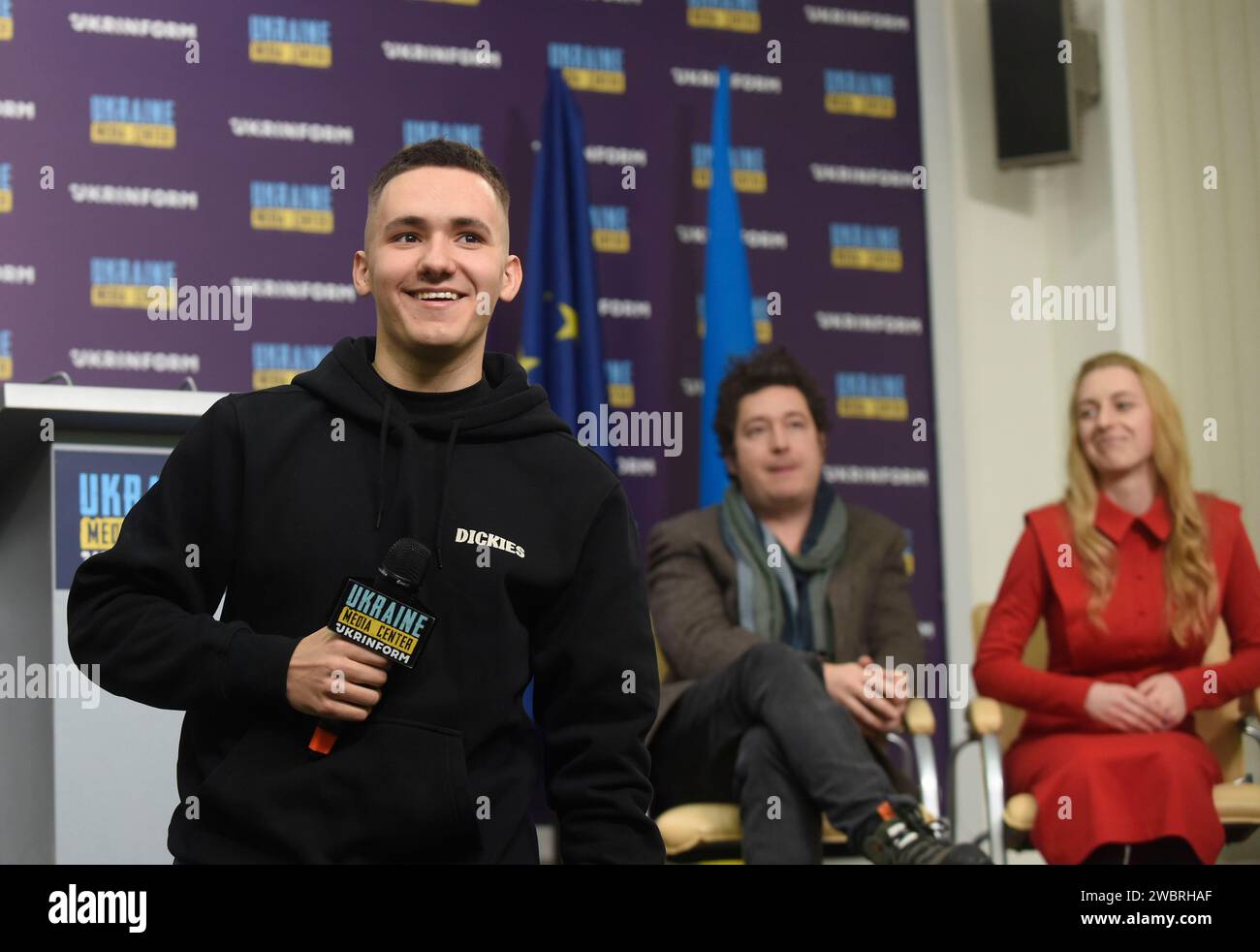 Non Exclusive: KYIV, UKRAINE - JANUARY 11, 2024 - Singer Yaktak attends ...