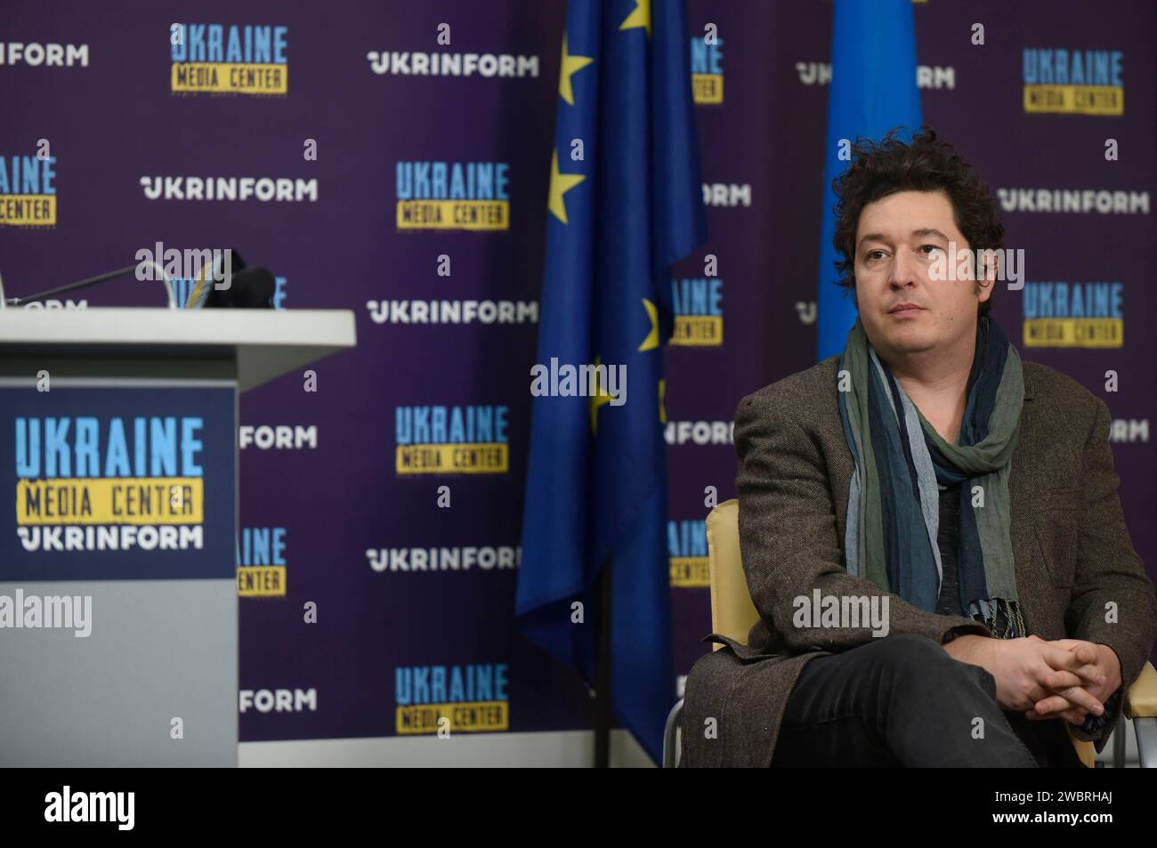 Non Exclusive: KYIV, UKRAINE - JANUARY 11, 2024 - Music producer of the ...