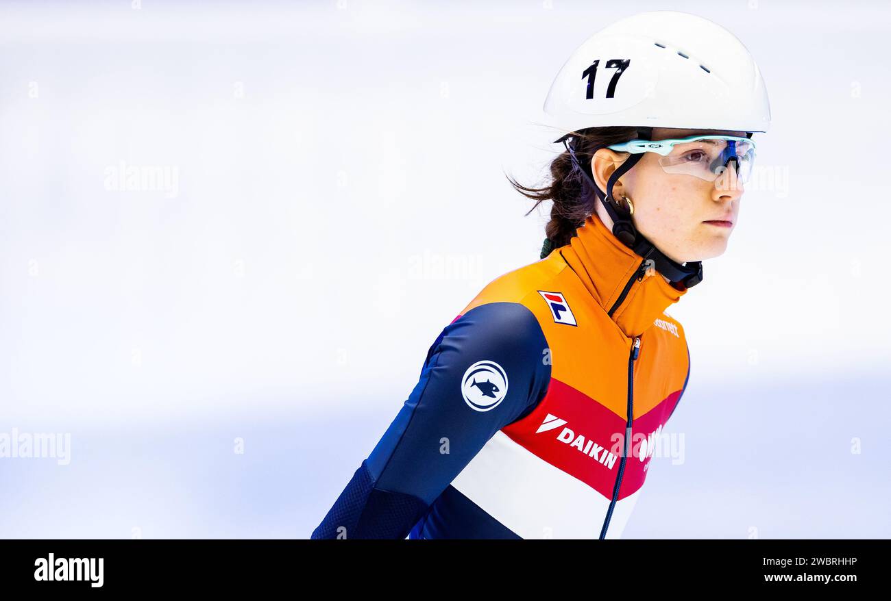 GDANSK - Selma Poutsma during the 500m heats on the first day of the ...
