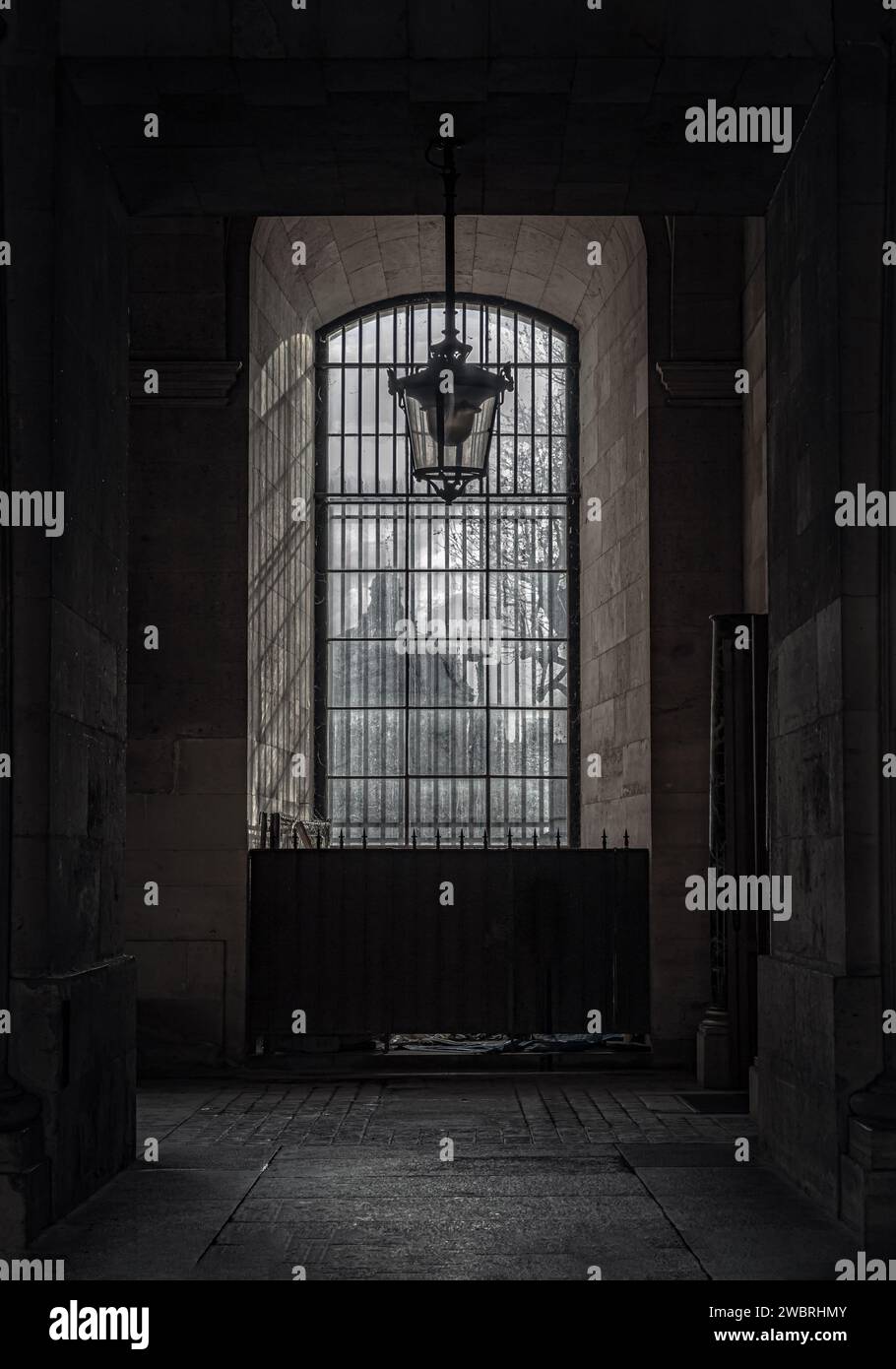 France, Paris - Jan 03, 2024 - Sunshine Through arched window alcove ...