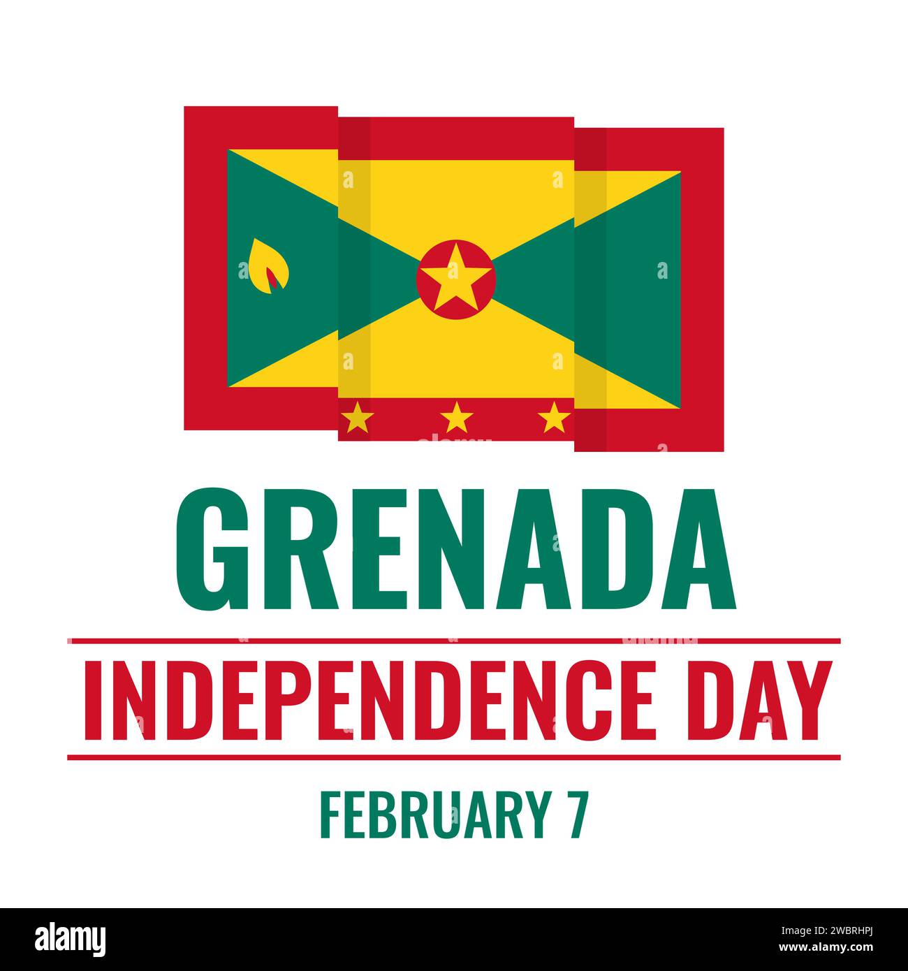 Grenada Independence Day typography poster. National holiday on ...