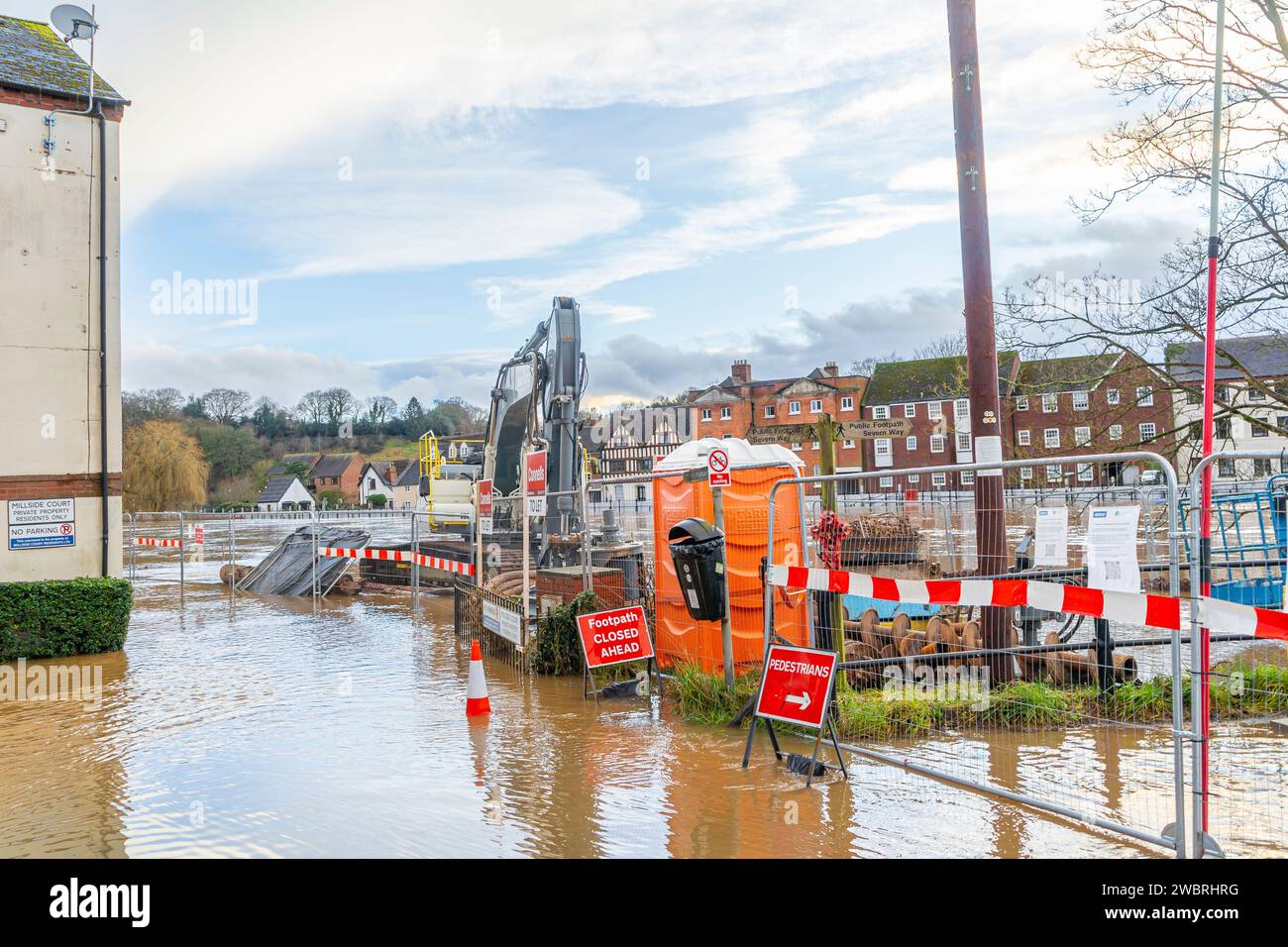 Bewdley, UK. 3rd January, 2024. UK weather: After many days of rainfall ...