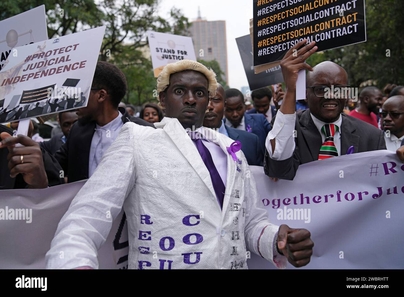 Human rights activists and members of the Law Society of Kenya hold a ...