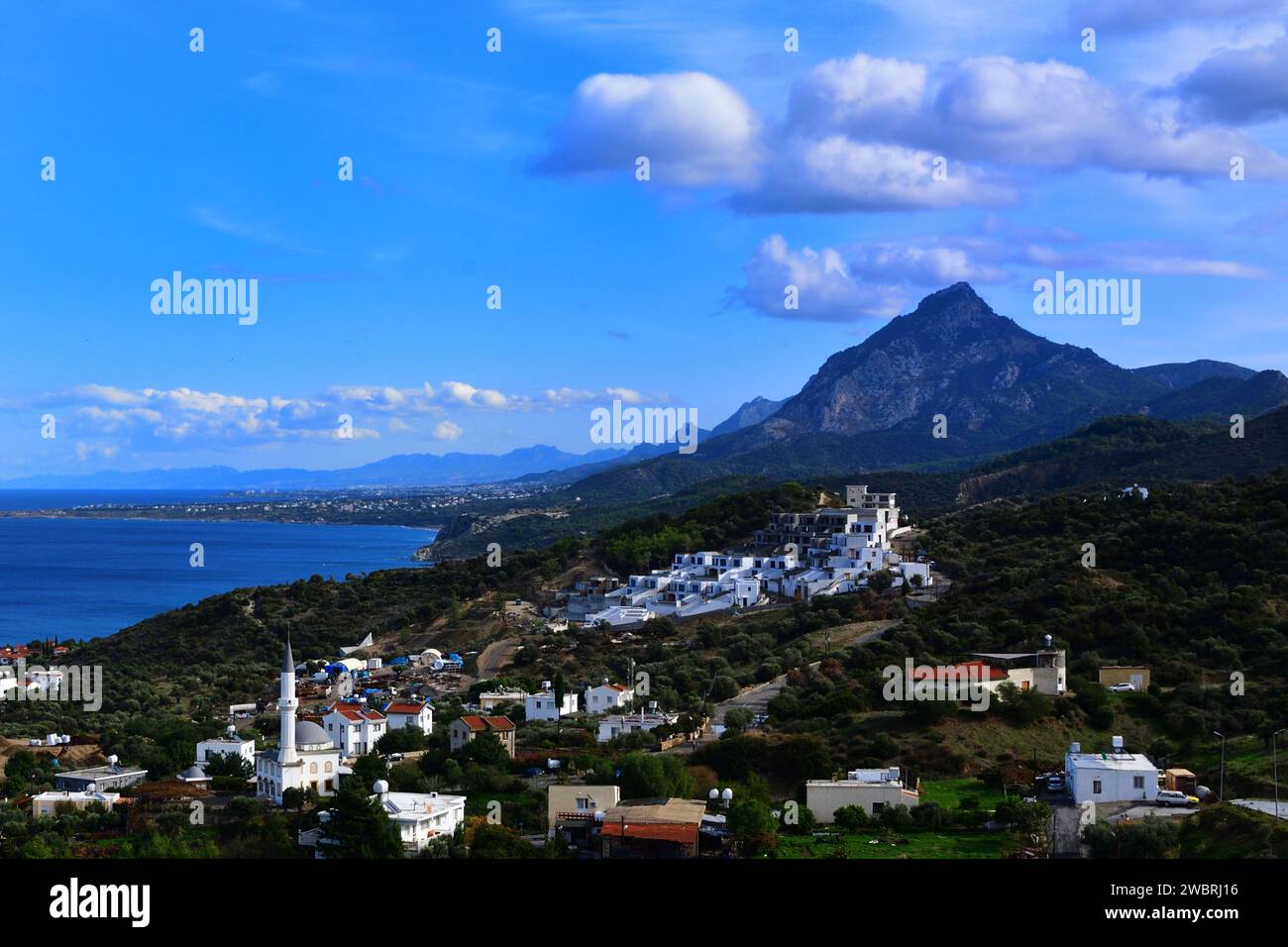 The beautiful village of Orka, in the Kyrenia district of Cyprus which ...