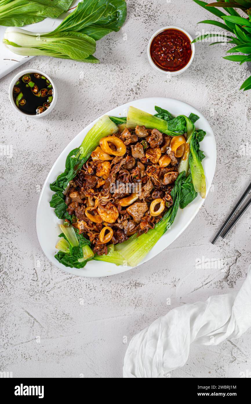 Assorted Duck Prawn Chicken Liver Beef Squid Vegetables Gourmet Stock ...