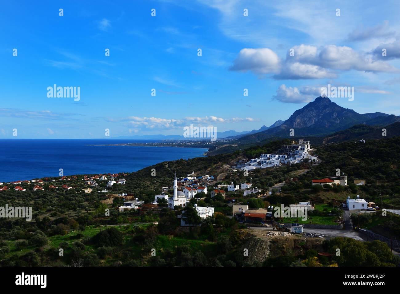 The beautiful village of Orka, in the Kyrenia district of Cyprus which ...