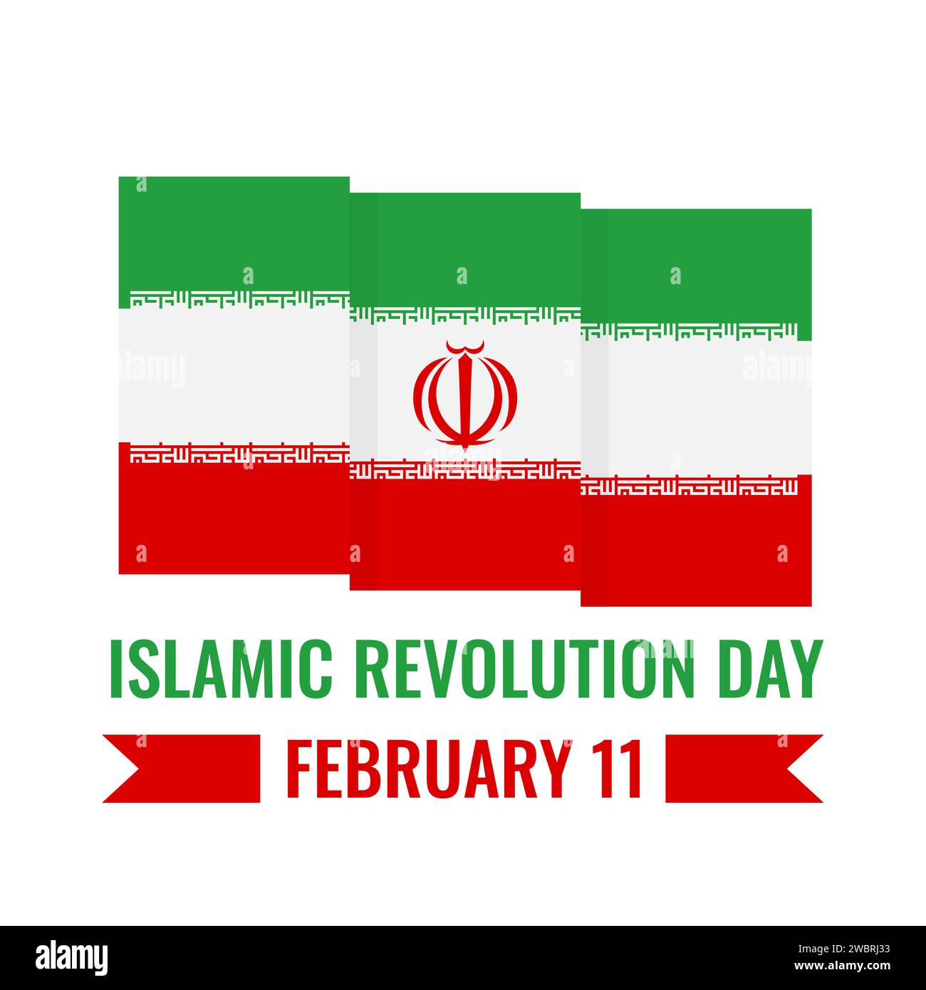 Iran Islamic Revolution Day typography poster with flag. Iranian ...
