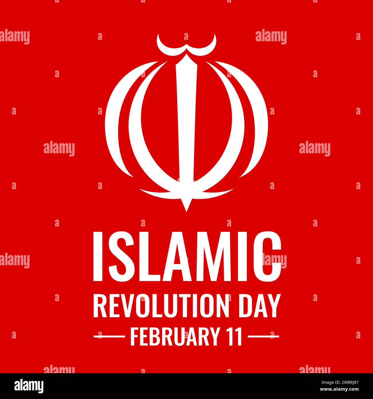 Iran Islamic Revolution Day typography poster. Iranian National holiday ...
